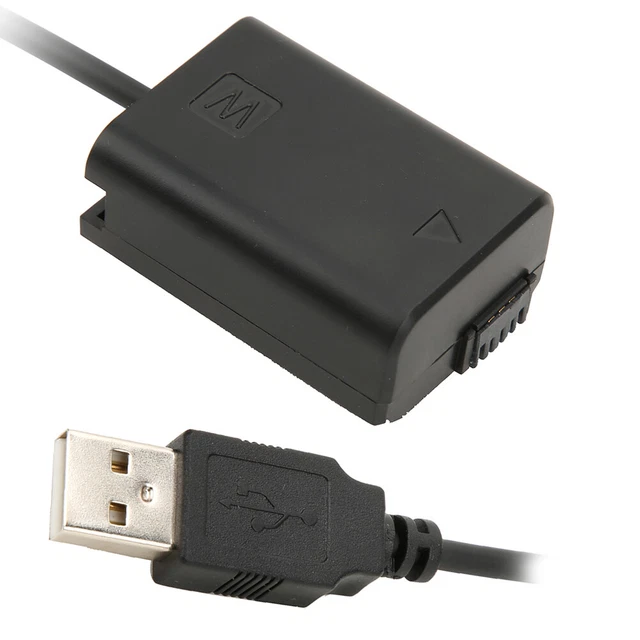 NEW FW50 BLACK Plastic Full Decoder 2A USB Port Dummy Battery Pack With ...