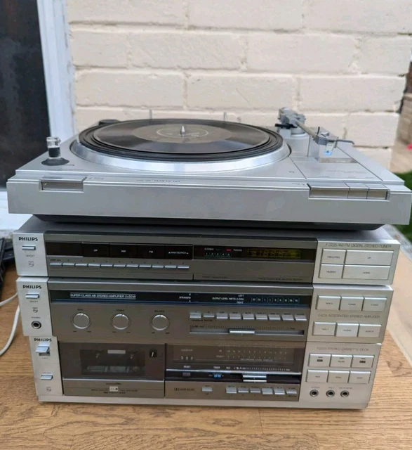PHILIPS F7235 VINTAGE Hifi System Record Player Cassette Amp And Tuner ...