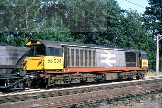 35MM SLIDE BR British Railways Diesel Loco Class 58 58034 Balsall 1987 ...