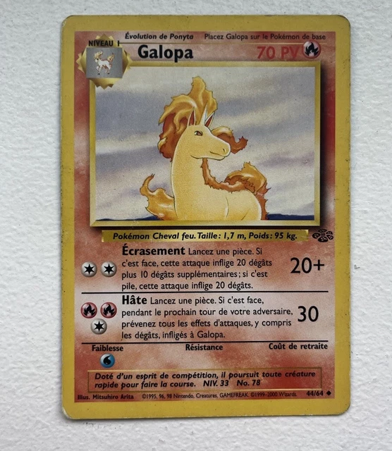 CARTE POKÉMON : Galopa 44/64 Edition 2 Jungle Wizards Française EUR 1 ...