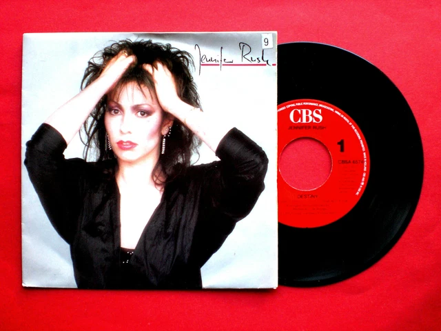 SINGLE - SCHALLPLATTE JENNIFER RUSH 1985 DESTINY/ THE RIGHT TIME HAS ...