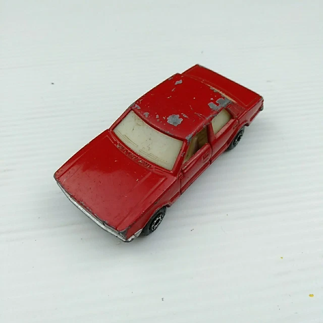 MATCHBOX RED CAR Ford Cortina Made in England 1979 Lesney Superfast No ...