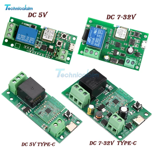 SELF-LOCK WIRELESS SMART WiFi Switch Relay Module DC 5V/ DC 7V-32V APP ...