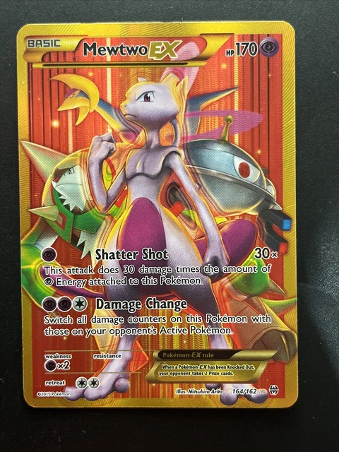 MEWTWO EX FULL Art Pokemon TCG Breakthrough Secret Rare 164/162 LP EUR ...