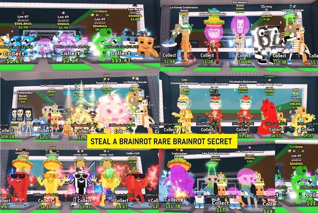 STEAL A BRAINROT | All Secret Items | Rare Secrets $9.10 - PicClick CA