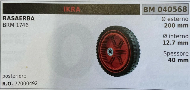 ROUE TONDEUSE BRUMAR Ikra BM040568 EUR 26,85 - PicClick FR