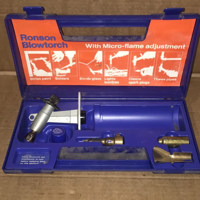 RONSON VARAFLAME BUTANE Multi-Attachment Torch Kit, Old Vintage Blow ...