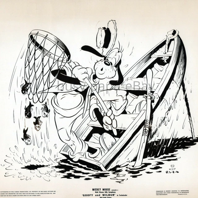 1939 GOOFY AND Wilbur Animated Mickey Mouse Walt Disney Cartoon Press ...