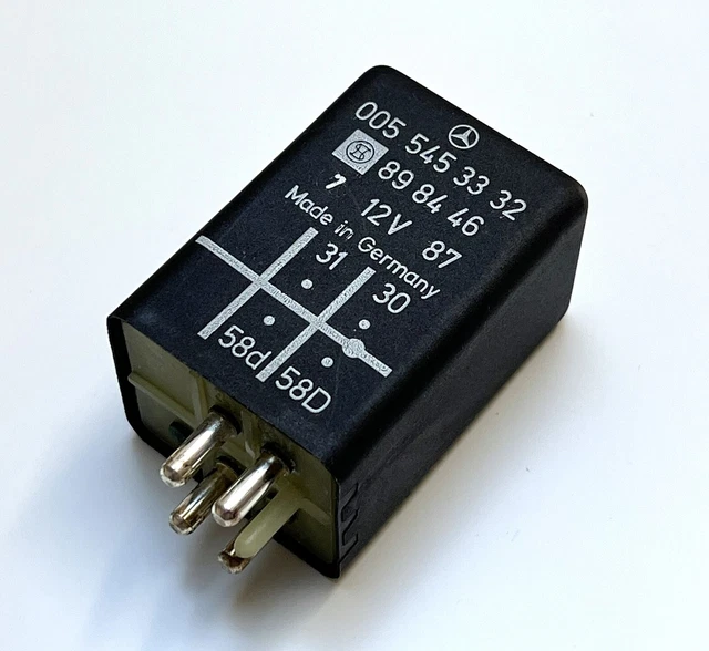 MERCEDES-BENZ R107 W124 W126 Instrument Light Control Relay 0055453332 ...