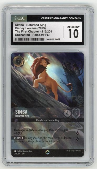 10 DISNEY LORCANA enchanté Simba Returned King 215/204 EUR 388,02 ...