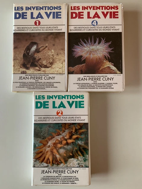 LOT 3 K7 Video Vhs Channel + // Inventions Of Life // Jean Pierre Cuny ...