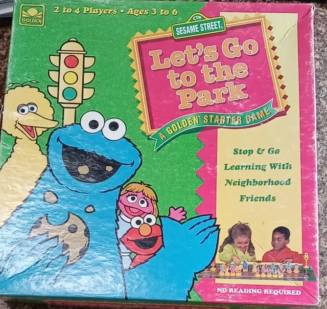 VINTAGE 1994 GOLDEN Sesame Street Let’s Go To The Park Game Ages 3-6 ...