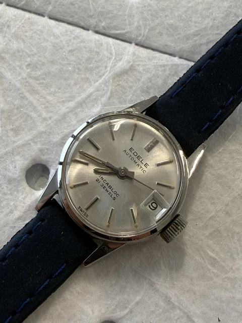 RARE VINTAGE EDELE Watch, Automatic, Incabloc, 21 Jewels,Old Stock ...