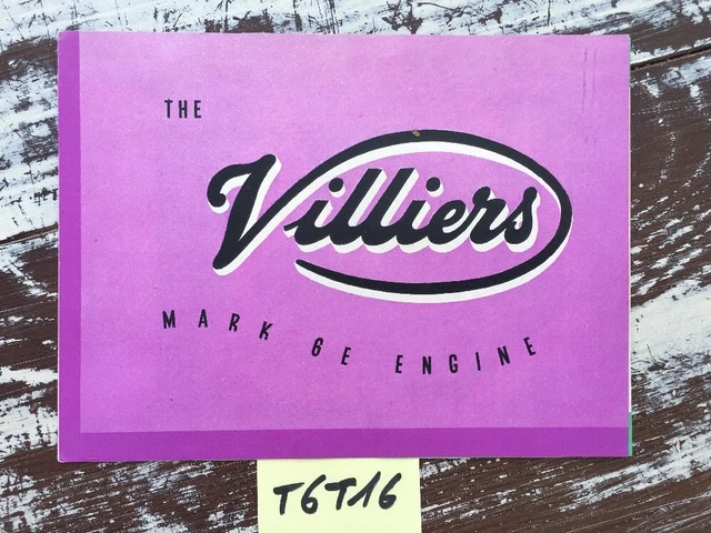 VILLIERS ENGINE 197 Cc Mark 6E Motorbike Leaflet Brochure Catalogue ...