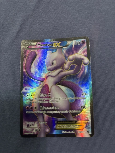CARTA POKÉMON TCG Mewtwo EX 98/99 Full Art Ultra Rara 5ban Graphics ...