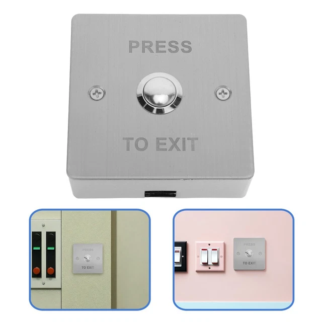 PUSH BUTTON EXIT Reset Switch Door Release Button For Access Control ...