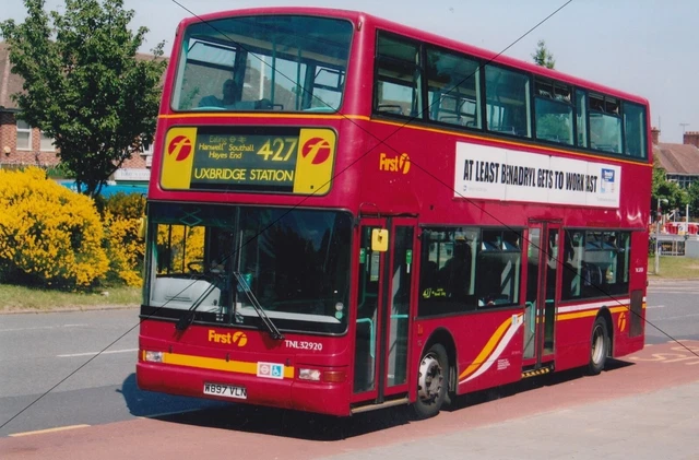 BUS PHOTO, FIRST London Photograph Picture R341 A Dennis Trident ...