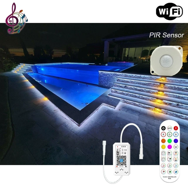 PIR MOTION SENSOR 10M 15M 20M 25M 30M 40M RGB LED Strip Light ...