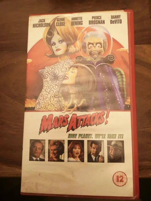 MARS ATTACKS! (VHS/SUR, 1997) Warner Bros Tim Burton Sci fi action ...