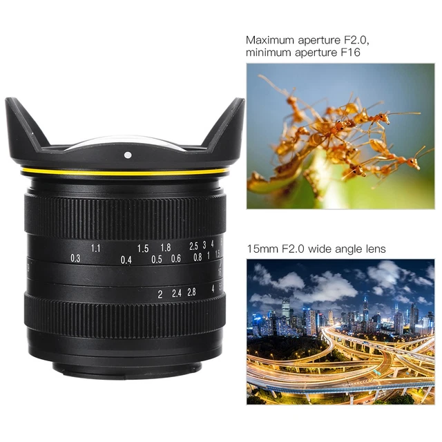 15MM F2.0 WIDE Angle Fixed Focus APS C Frame M4/3 Mount Lens For Mir ...