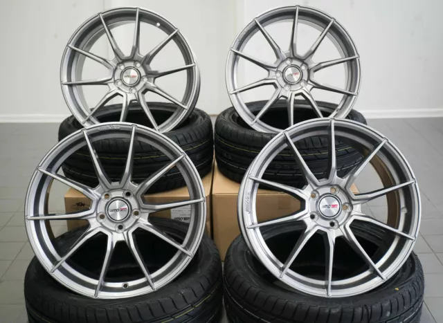 18 Zoll Motec Ultralight Alu Felgen 8x18 Et45 5x112 Grau Für Audi Vw