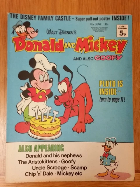WALT DISNEYS DONALD And Mickey & Goofy 8Th June 1974 British Weekly Uk ...
