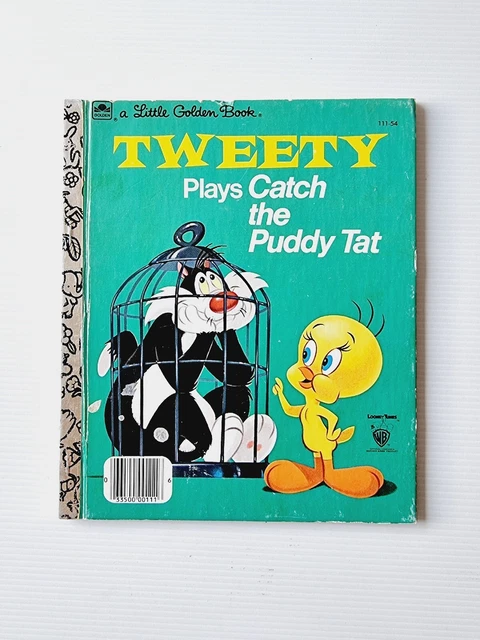 TWEETY PLAYS CATCH The Puddy Tat Vintage Little Golden Book 1975 Looney ...
