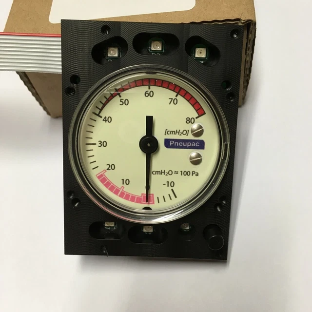 5 X PNEUPAC Manometer Pressure Gauge 530-1148 Machined 80 cmH2O Oxygen ...