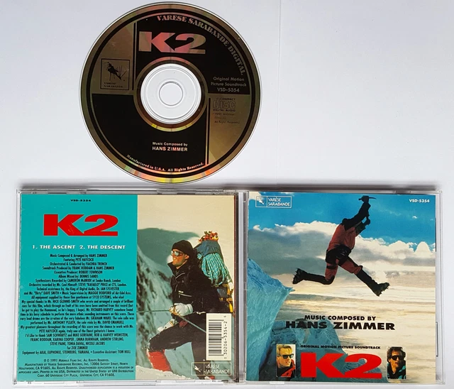 HANS ZIMMER, K2 Original Motion Picture soundtrack score OST EUR 28,90 - PicClick IT
