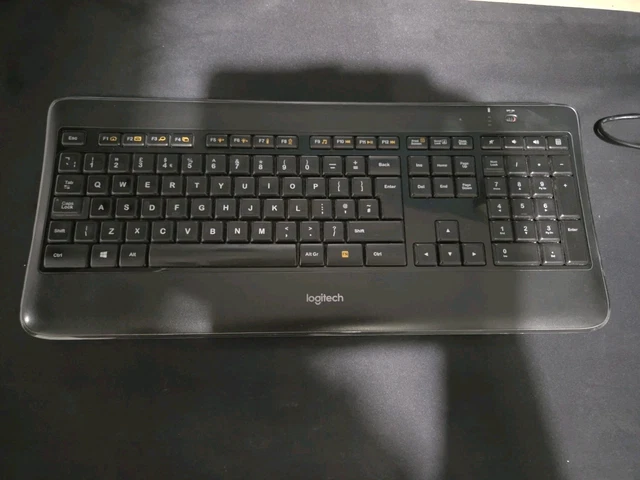 LOGITECH K800 BELEUCHTETE Kabellose Tastatur - Schwarz - Top ...