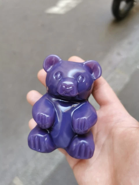 FIGURINE GUMMY BEAR géant ourson violet déco collector brillant EUR 70 ...