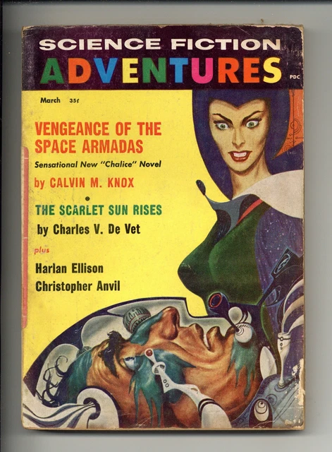 SCIENCE FICTION ADVENTURES Pulp Vol. 2 #4 FR 1958 Low Grade £3.68 ...