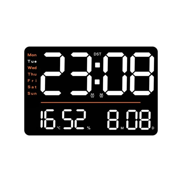 LED DIGITAL CLOCK with Alarms Temperature Sensors Count Down Timer ...
