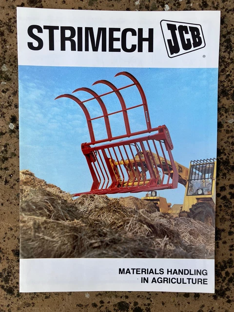 JCB STRIMECH ATTACHMENTS LOADER TRACTOR BROCHURE AGRICULTURE 80s FARM ...