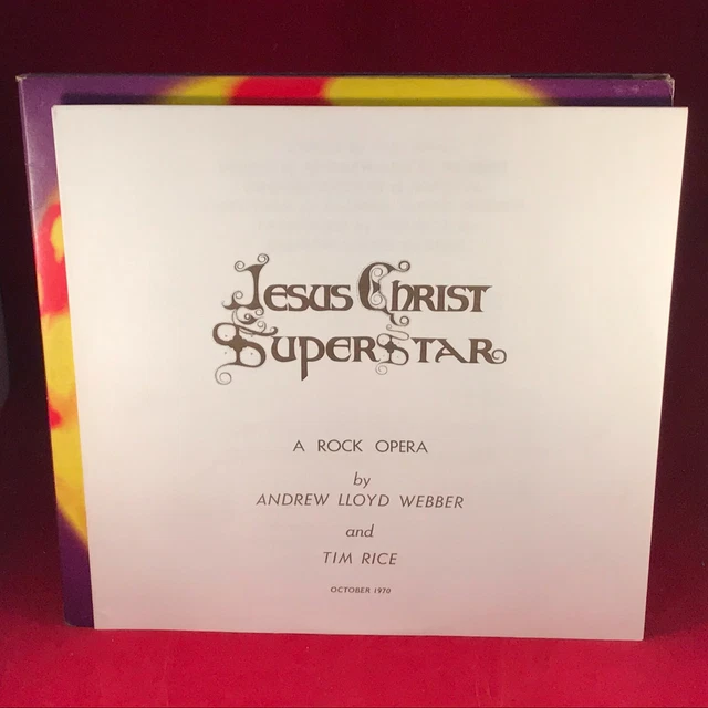 ANDREW LLOYD WEBBER & TIM RICE Jesus Christ Superstar 1973 UK Double ...