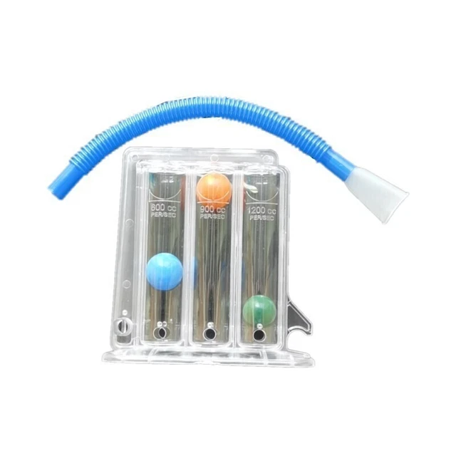 3-BALL DEEP BREATHING Exerciser Incentive Spirometer Respiration ...