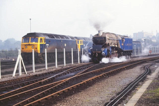 107 COLOUR RAILWAY Slide Class 47 459 & Mallard At York 1985 £2.99 ...