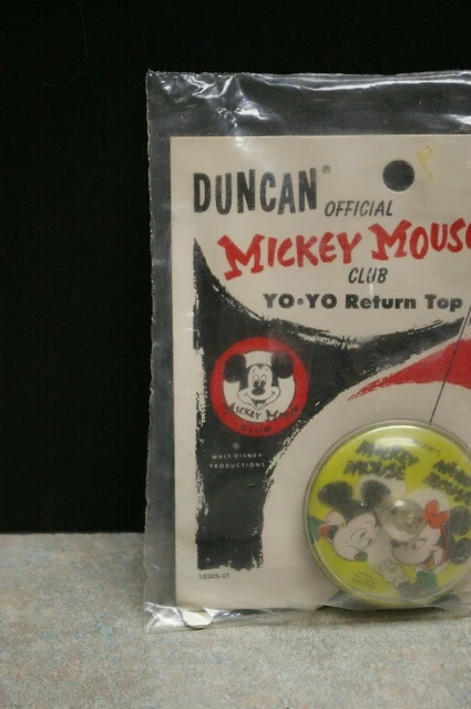NEW SEALED 1960'S Duncan Walt Disney Mickey Mouse Club Yo-Yo Return Top ...