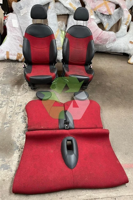 MINI COOPER R50 Front Rear Seats Stoff Leder Kaleido/Tartan Rot 2001 £ ...