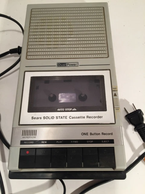 VINTAGE SEARS CASSETTE Recorder Player.Model 564.21610150 Solid State ...