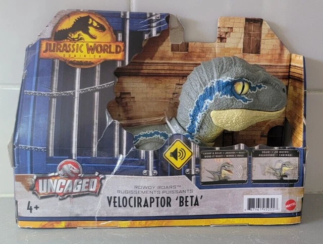 JURASSIC WORLD DOMINION Uncaged Rowdy Roars Velociraptor Beta Figure ...