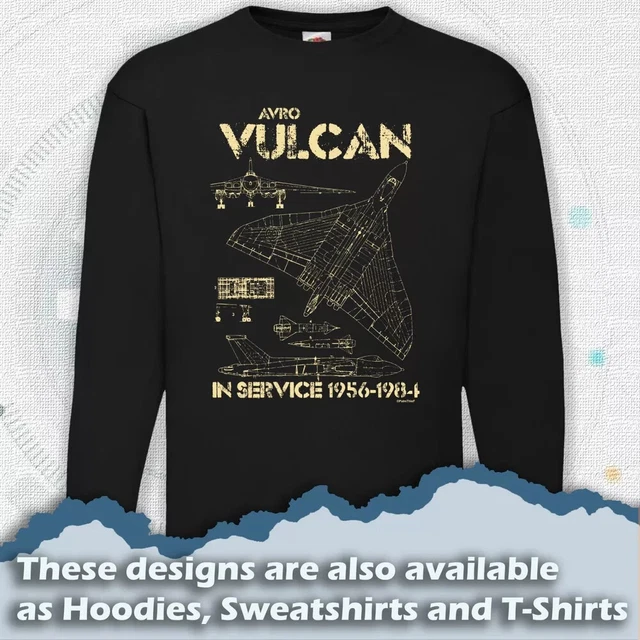 AVRO VULCAN RAF Strategic Bomber Long-Sleeved T-Shirt Plane Aircraft ...