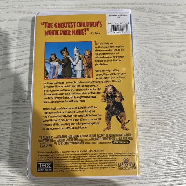 THE WIZARD OF Oz (VHS, 1996) £9.00 - PicClick UK
