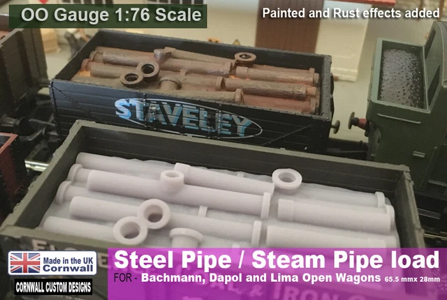 STEEL PIPE WAGON load – Bachmann - Lima - Style - Scrap metal load 65 ...