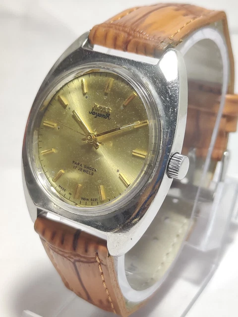 VINTAGE HMT JAYANTH Hand Winding Movement Mens Analog Wrist Watch J274 ...