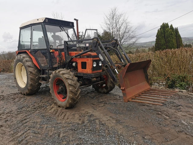 ZETOR TRACTOR ZETOR 6245 and loader. Tractor loader. with bucket, Spike ...