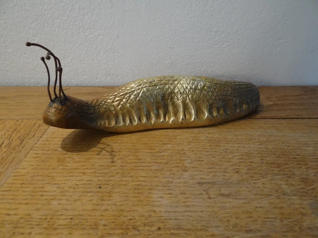 ETONNANTE ANCIENNE GRANDE Sculpture de Limace Bronze Doré Origine à ...