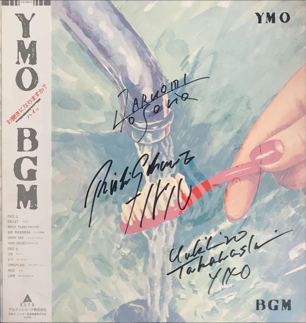 YMO ALL SIGNED Record BGM LP Ryuichi Sakamoto Haruomi Hosono Yukihiro Takahashi EUR 1.124,52 ...