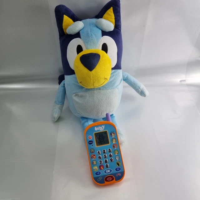BLUEY SOFT TOY apx 15" and vtech kids phone bundle £12.90 - PicClick UK