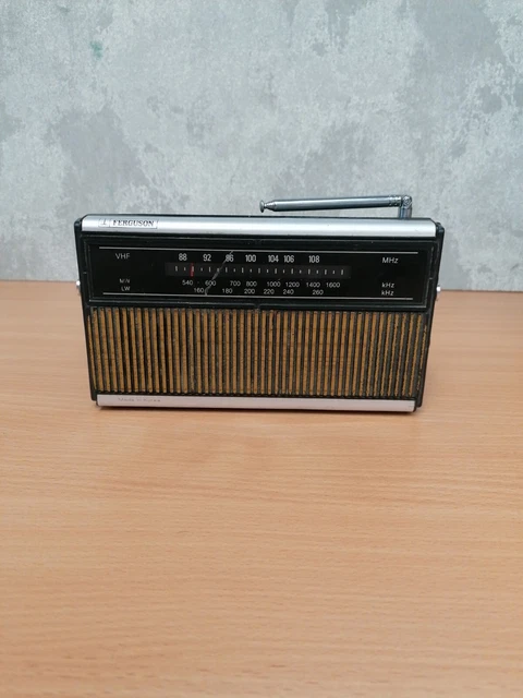 VINTAGE FERGUSON 3R05 MW/SW Radio - Black/Brown *See Description* £11. ...